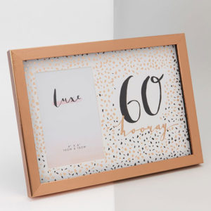 4 x 6 60th Birthday rose gold frame | 60th birthday Frames