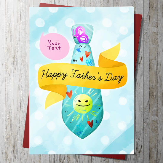 Happy Father's Day Tie Card | Personalised Greeting Card
