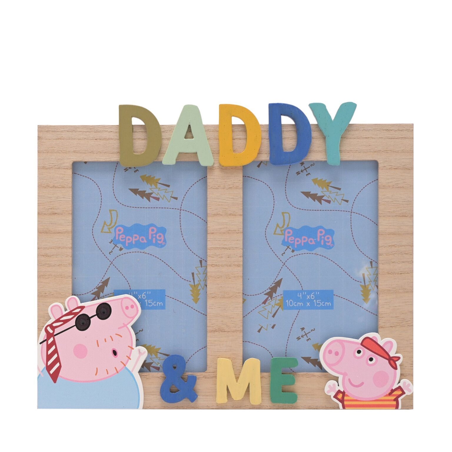 Peppa Pig Daddy & Me Double Photo Frame | Daddy Frame Gift